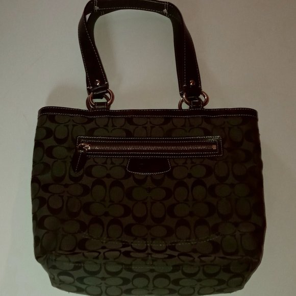 Coach | Bags | Coach Penelope Signature C Purse Bag Hunter Green ...